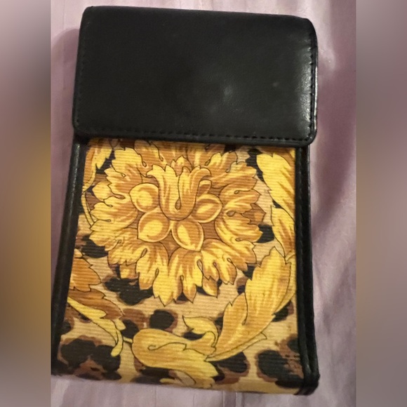 Versace | Bags | Versace Vintage Baroque Leopard Print Cigarette Or ...